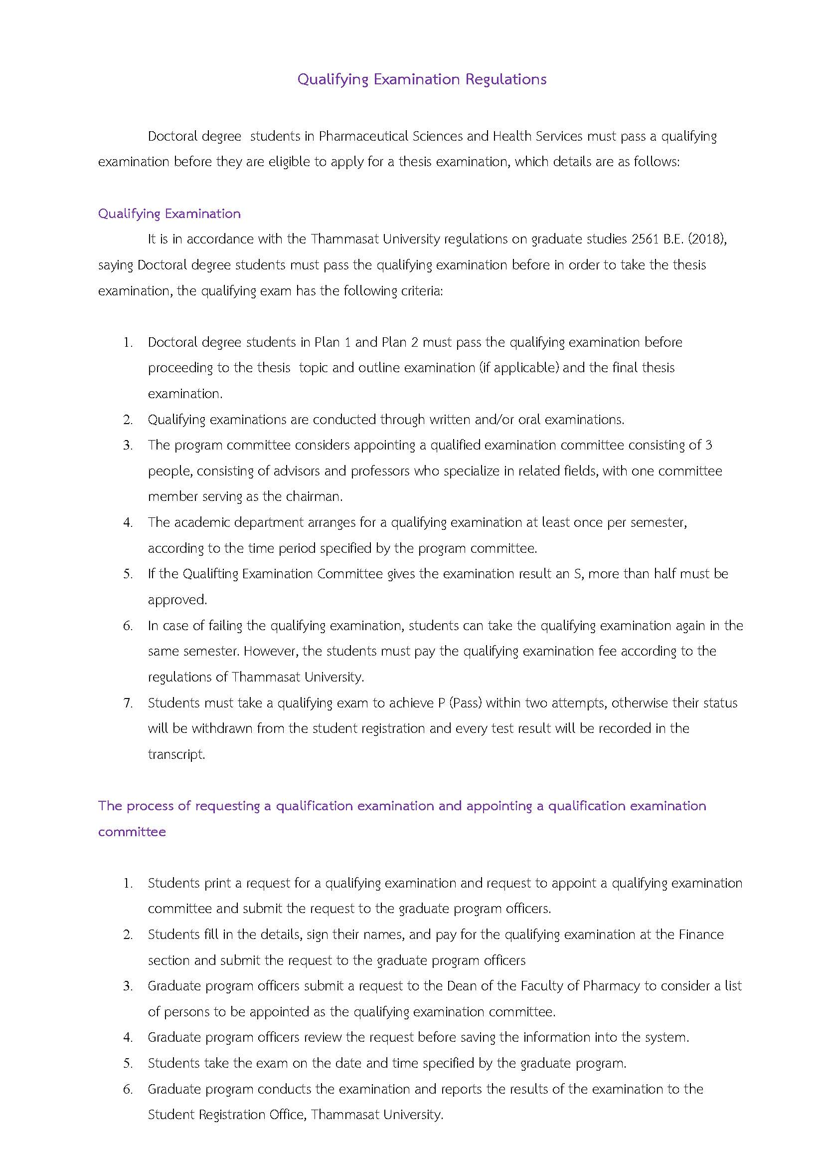 Thesis Proposal Examination Request